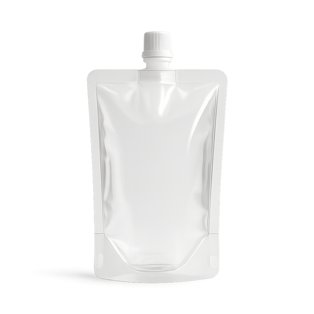 100pcs Clear Spout Pouches – Small & Large Mouth Liquid Packaging Bags