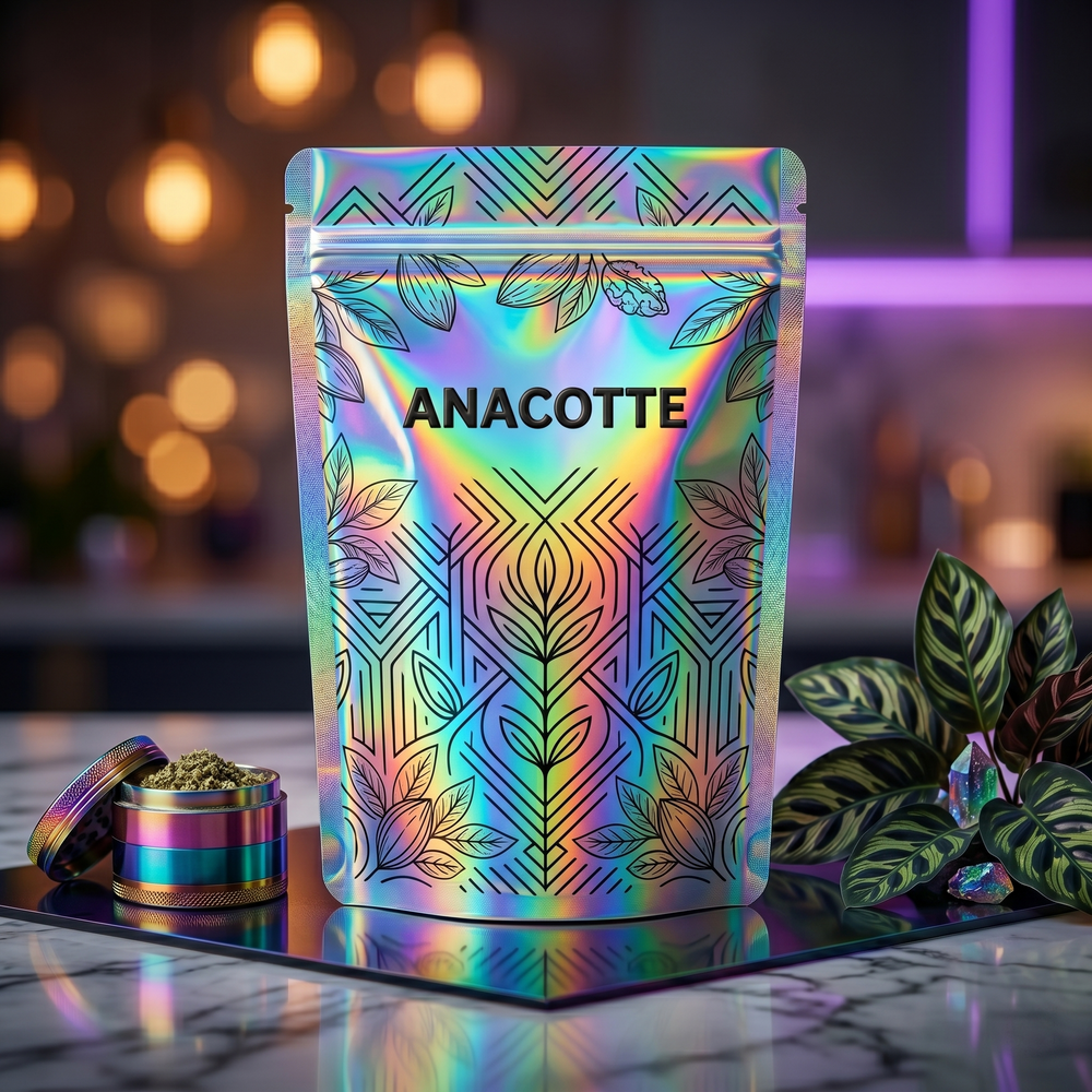 Holographic Smell-Proof Mylar Bags for Cannabis Flower
